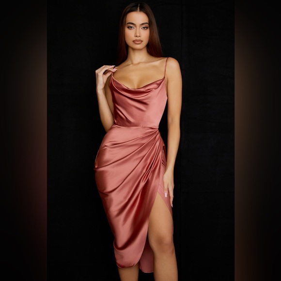 House of CB | Dresses | House Of Cb Reva Rose Satin Balcony Corset ...